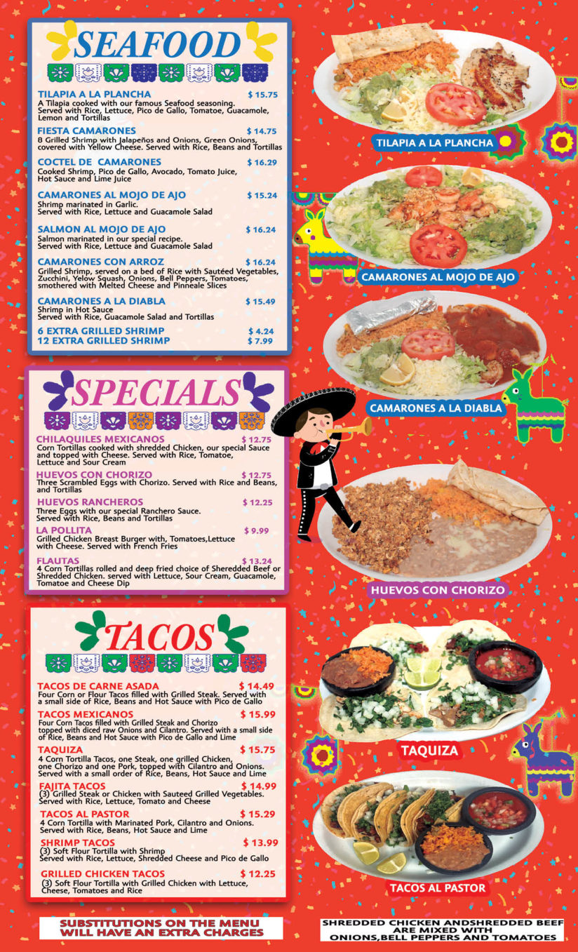 Menu – La Fiesta