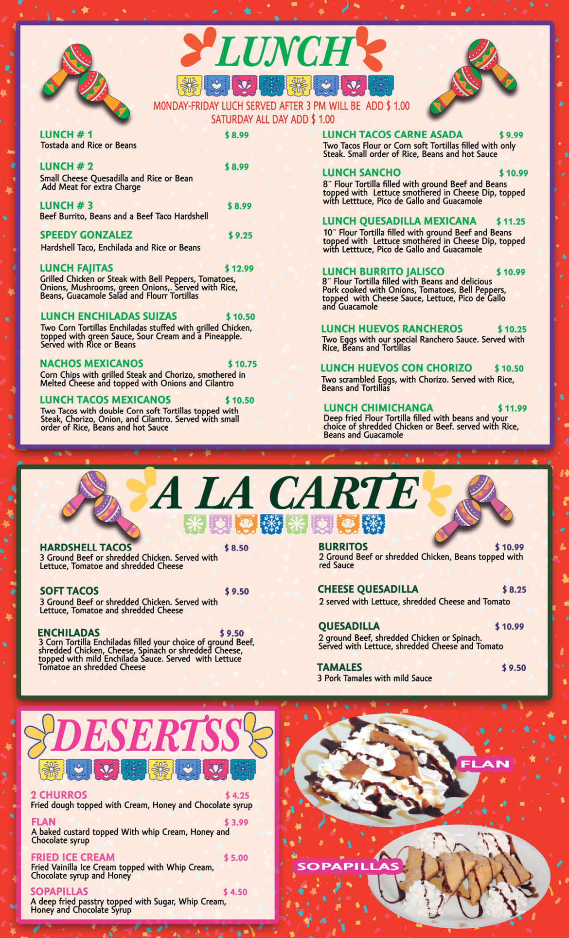 Menu – La Fiesta